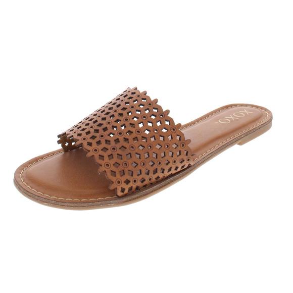 XOXO | Shoes | Xoxo Womens Rachad Tan Faux Leather Slide Slides Flat ...
